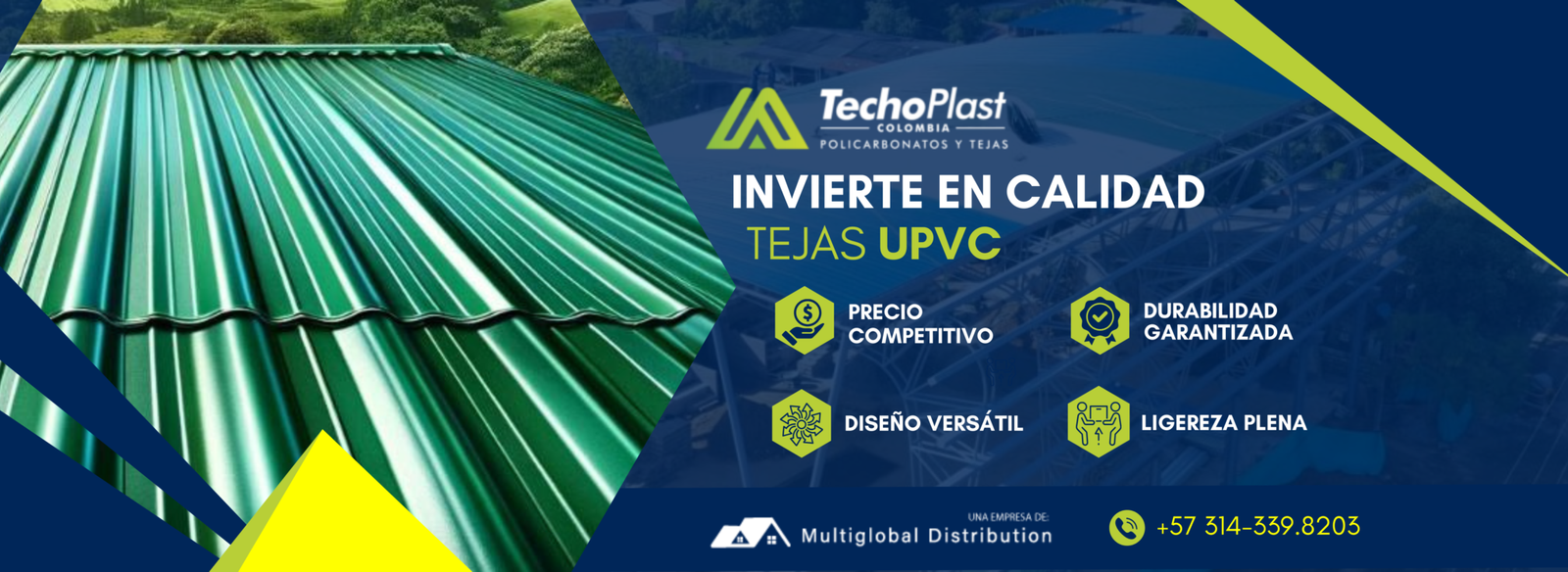 Tejas y policarbonato para cubiertas - TechoPlast Colombia